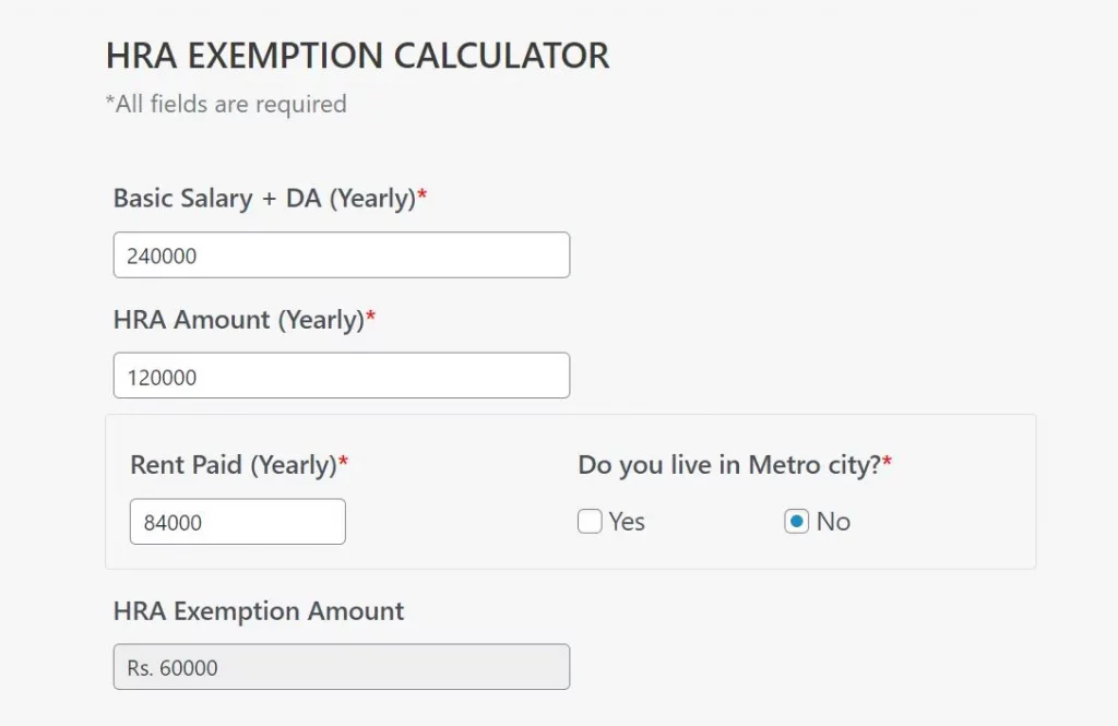 How HRA Exemption Is Calculated Excel Examples FinCalC Blog