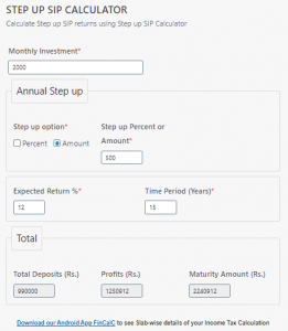 ₹2000 SIP vs Step up SIP Returns Calculation [Excel Download]
