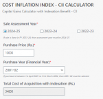 Cost Inflation Index (CII) Calculator & Table - FinCalC Blog