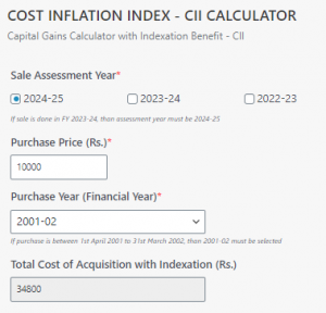 Cost Inflation Index (CII) Calculator & Table - FinCalC Blog