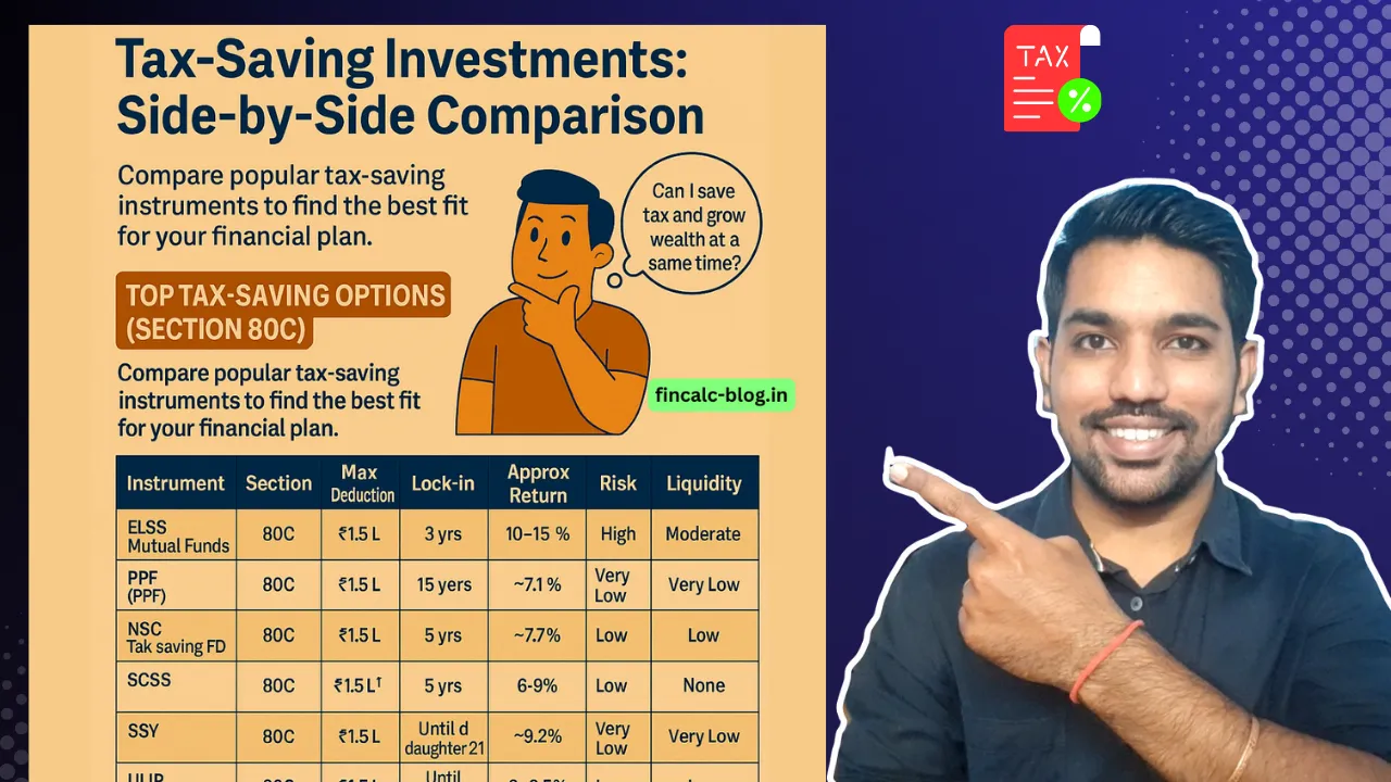 Best Tax-Saving Investments for FY 2025–26 in India - FinCalC Blog